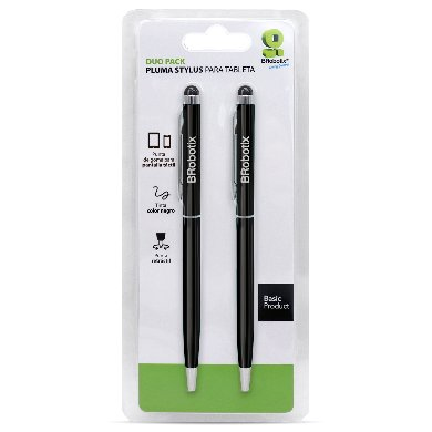 Pluma Stylus Tablet Duopk N BROBOTIX 6000403 , Negro
